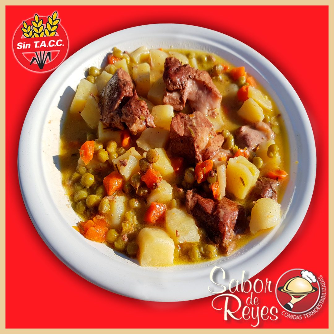 Ternerita con papas y arvejas en Salsa Italiana LIBRE DE GLUTEN. Sin ...